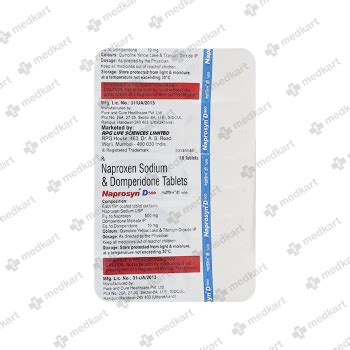 NAPROSYN D MG TABLET S Price Composition Generic Alternatives Medkart
