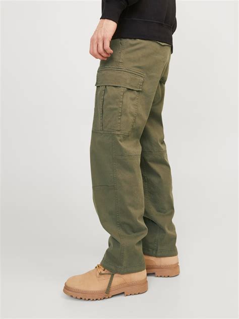 Loose Fit Cargo Trousers Dark Green Jack And Jones®