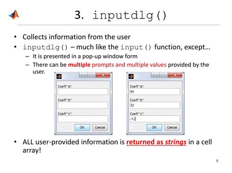 ppt efficient dialog boxes for collecting user input and displaying