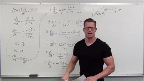 Solving Homogeneous First Order Differential Equations Differential