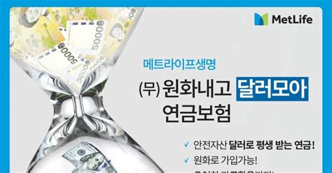 메트라이프생명 원화내고 달러모아 연금보험 출시