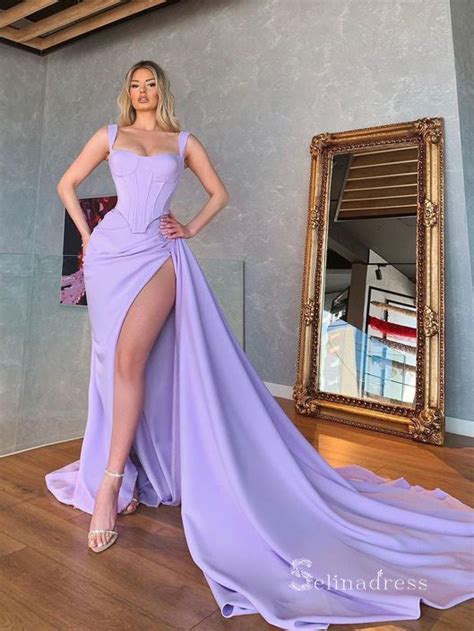 Lilac Chiffon Prom Dress