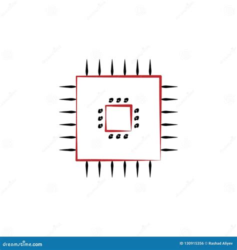 Gpu Colored Hand Drawn Icon Electronics Colored Element Illustration Stock Illustration
