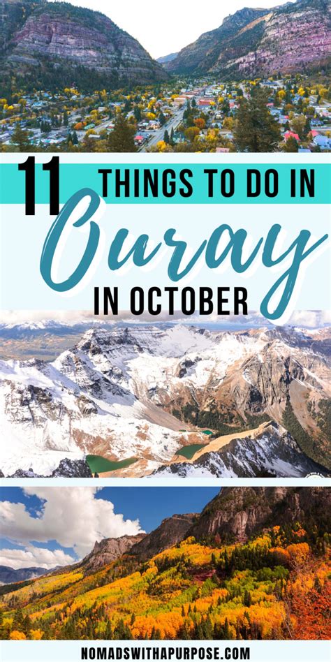 Infographic Ouray October • Nomads With A Purpose