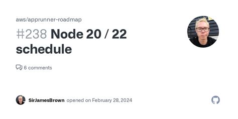 node 20 22 schedule · issue 238 · aws apprunner roadmap · github