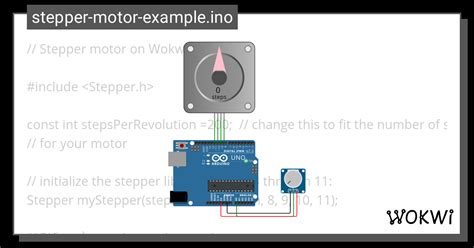 Stepper Motor Example Ino Copy Wokwi Esp Stm Arduino Simulator