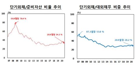 코로나에 늘었던 단기외채비율 33p 하락한 343 아시아경제