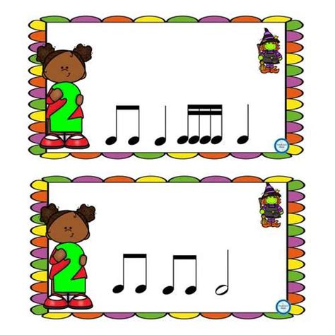 Halloween Music Activities Sixteenth Notes Write The Room Game Tpt