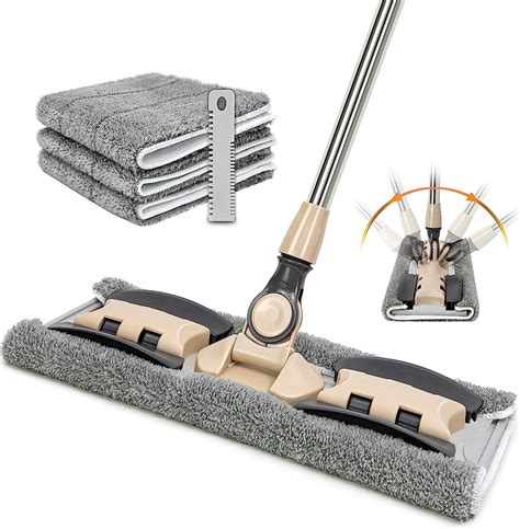 Professional Microfiber Mops For Hardwood Floor Cleaning Commercial Dust Flat Mops With