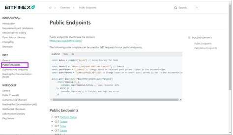 Connect Bitfinex API To Google Sheets Integration Apipheny