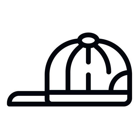 View Cap Icon Outline Vector Front Baseball 22592823 Vector Art At Vecteezy
