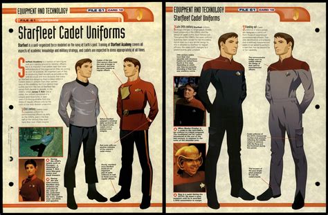 Starfleet Cadet Uniforms Uniforms Star Trek Fact File Page