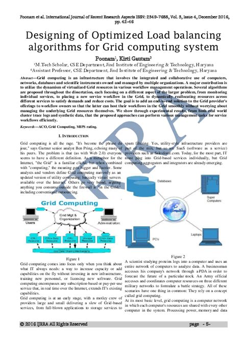 Pdf Designing Of Optimized Load Balancing Algorithms For Grid