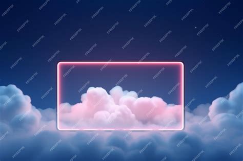 Premium Photo Minimal Clouds In Abstract Art Generative Ai