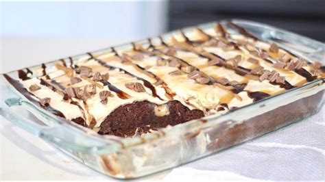 How To Turn A Box Cake Mix Into A Homemade Peanut Butter Chocolate Poke