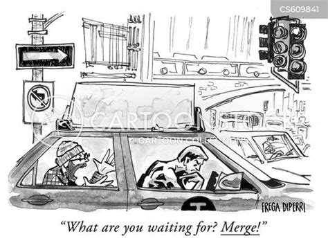 Traffic Merge Cartoons And Comics Funny Pictures From CartoonStock