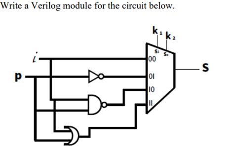 Solved Write A Verilog Module For The Circuit Below Chegg Com