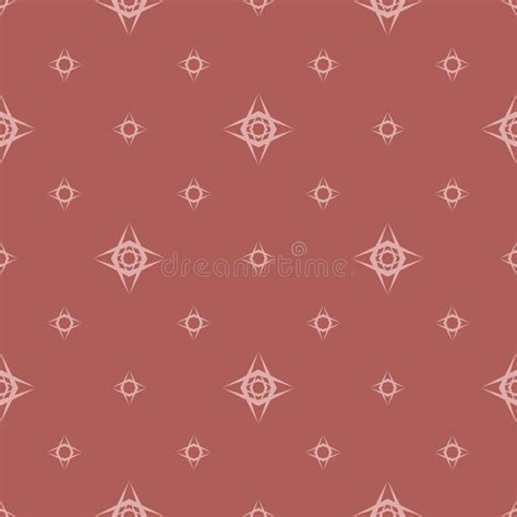 Vector Minimalist Geometric Background Simple Geo Floral Seamless Pattern Stock Vector