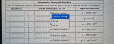 Solved Decomposing Exponential Equations Given The Chegg