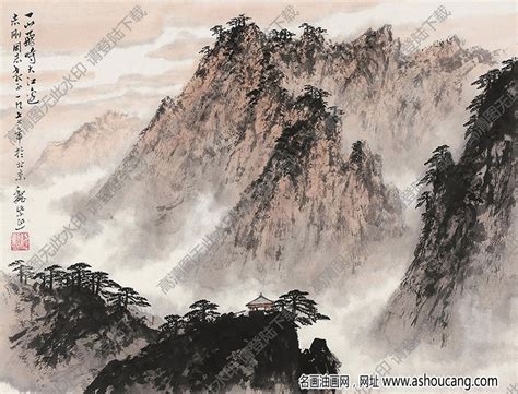 魏紫熙作品 一山飞峙大江边 高清大图下载 名画油画网