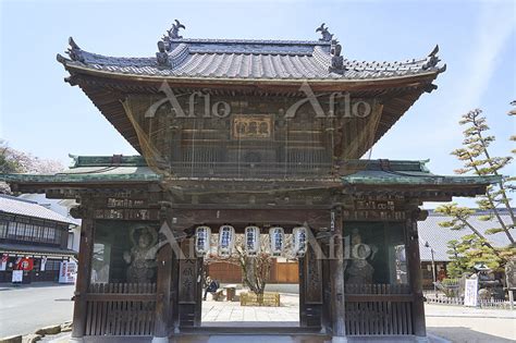 厳島弁財天 大願寺山門 181056647 の写真素材 アフロ