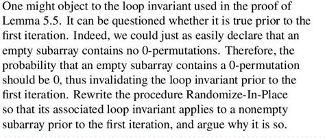 One Might Object To The Loop Invariant Used In The