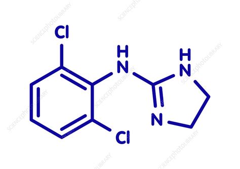 Clonidine Drug Molecule Illustration Stock Image F028 2456 Science Photo Library