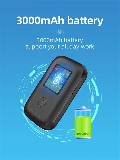 Unlocked G Lte MiFi Router With LED Lights SIM Card Black