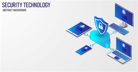 Isometric Network Security Information Transfer Background Data Security Modern Concept A