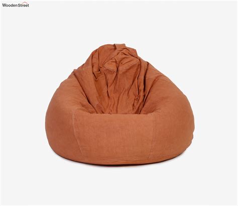 Buy Eyda Solid Cotton Bean Bag Cover Xxl Rust At 41 Off Online