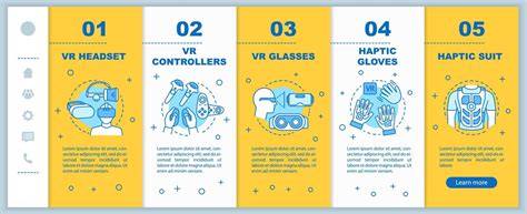 Vr Tools Onboarding Mobile Web Pages Vector Template Virtual Reality