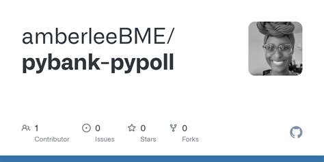 Github Amberleebme Pybank Pypoll