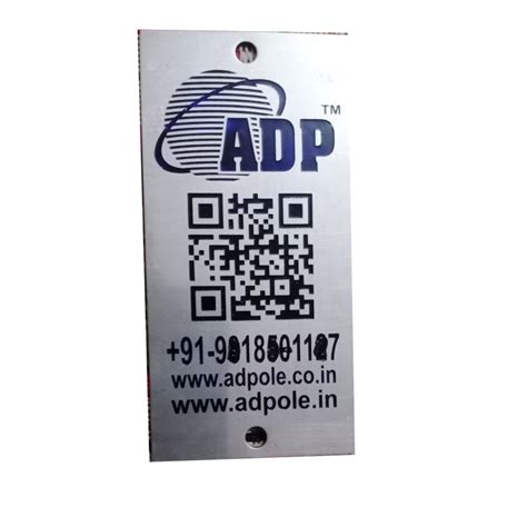 Silver Stainless Steel Name Plate Finish Engraved Grade 304 At Rs 3