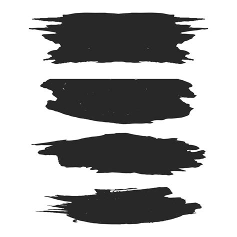 Black Paint Brush Vector Design Vector Art At Vecteezy
