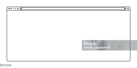 빈 웹 브라우저 도구 모음 및 검색 필드가 있는 인터넷 페이지 창 평면 스타일의 현대적인 웹 사이트 라인 아트 컴퓨터 태블릿 및 스마트 폰용 브라우저 모형 벡터 그림 0명에