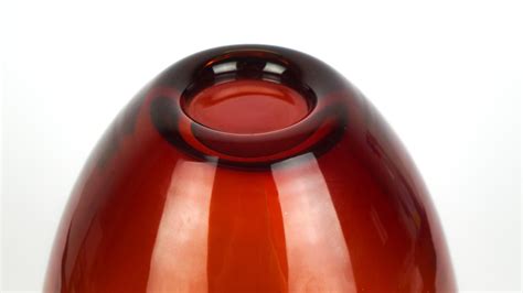 Red Murano Glass Vase Or Candle Holder By Beltrami For Made Murano