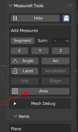 Mesh Measuring Area Of A Stl File Blender Stack Exchange