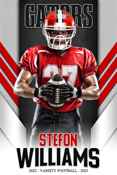 Multi Sport Photo Template Slanted Edges Photoshop Layered Sports