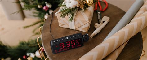 ROCAM Projektionswecker Mit Projektor Wecker Digital Mit UKW Radio Snooze Wochenendmodus