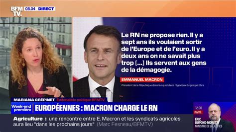 À Lapproche Des Européennes Emmanuel Macron Passe à Loffensive