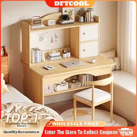 Dfycool Simple Computer Desk Desktop Desk Bookshelf Integrated Desk（cod Shopee Philippines