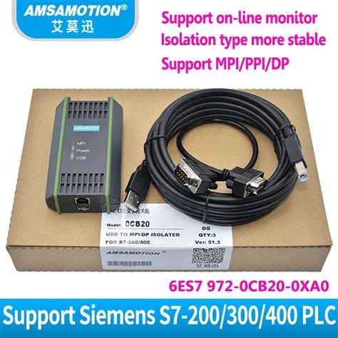 Compatible Siemens S7 200 300 400 PLC Programming Cable 6ES7972 0CB20