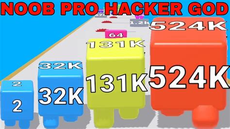 NOOB VS PRO VS HACKER VS GOD In 2048 Jelly Shooter YouTube