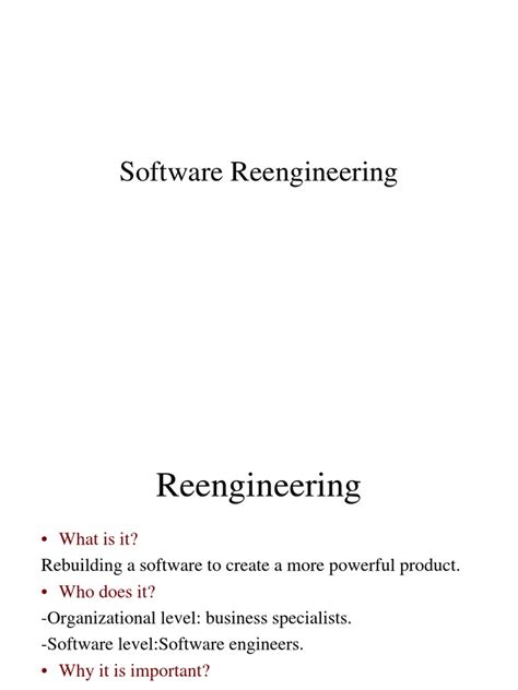 software reengineering pdf databases source code