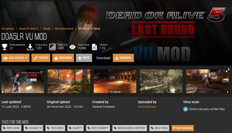 DOA5LR VU Mod Release With Uncensored Version Page 4 Dead Or Alive 5 LoversLab
