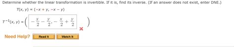 Solved Determine Whether The Linear Transformation Is Chegg
