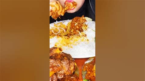 Asmr Eating Spicy Chicken Currymutton Curryfish Curry Chicken Leg