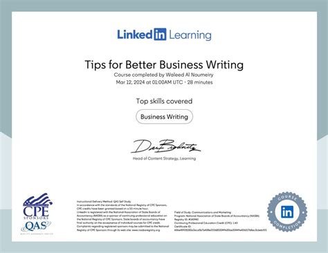 Waleed Al Noumeiry On Linkedin Continuouslearning Businesswriting Professionaldevelopment