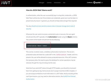 Jwt授权为啥要在 Authorization标头里加个bearer 呢authorization Bearer Csdn博客