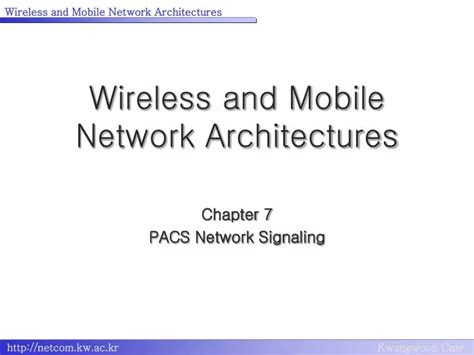 Ppt Wireless And Mobile Network Architectures Powerpoint Presentation